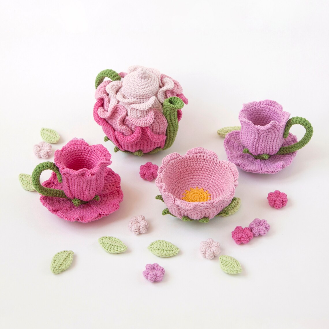 Floral Tea Set Crochet Pattern - Etsy