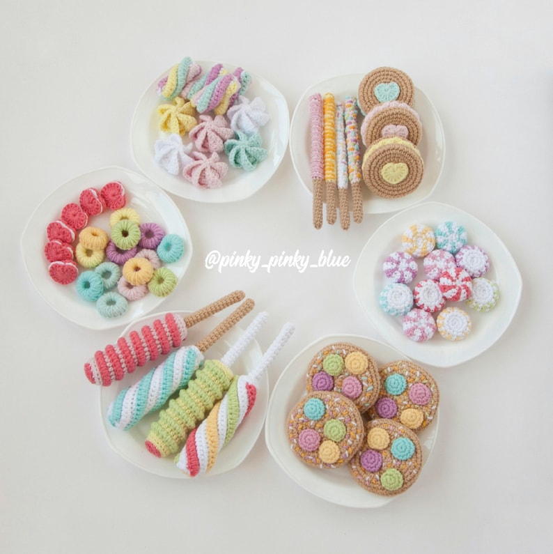 Pastel Mini Sweets Set Crochet Pattern - Etsy UK