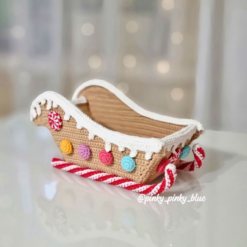 Gingerbread Sleight+santa's Sleight Crochet Pattern - Etsy