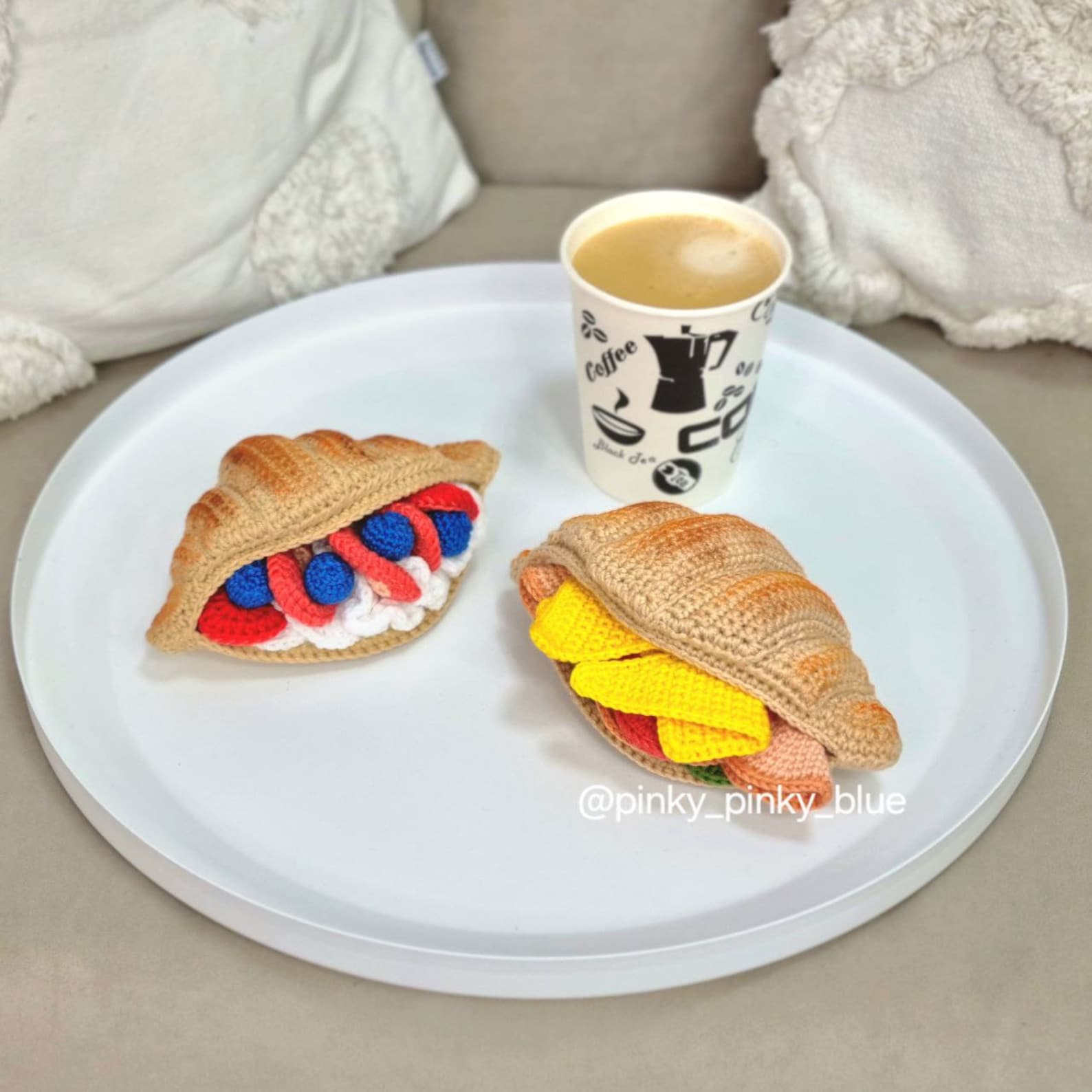 Croissant Sandwich 2 in 1 Crochet Pattern - Etsy