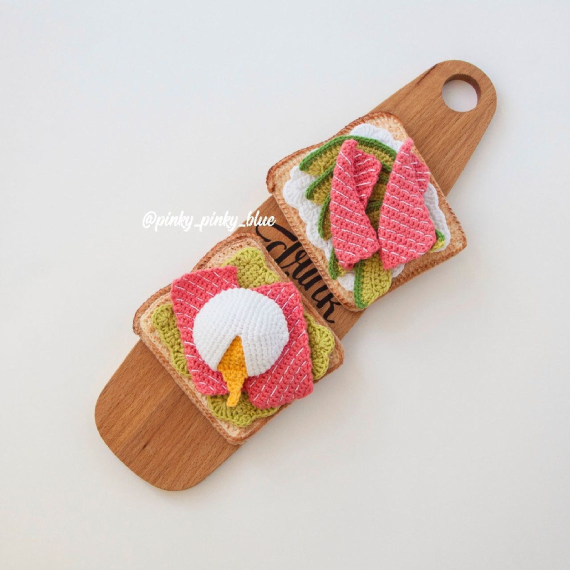 Toasts With Salmon and Avocado Crochet Pattern - Etsy