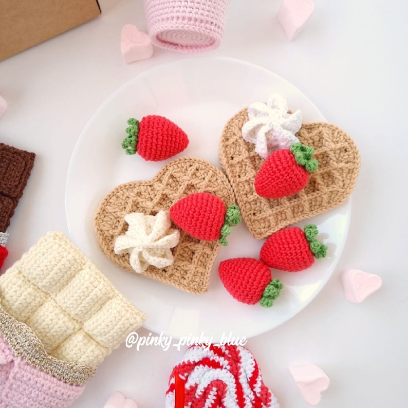 Heart Shaped Waffles Crochet Pattern - Etsy