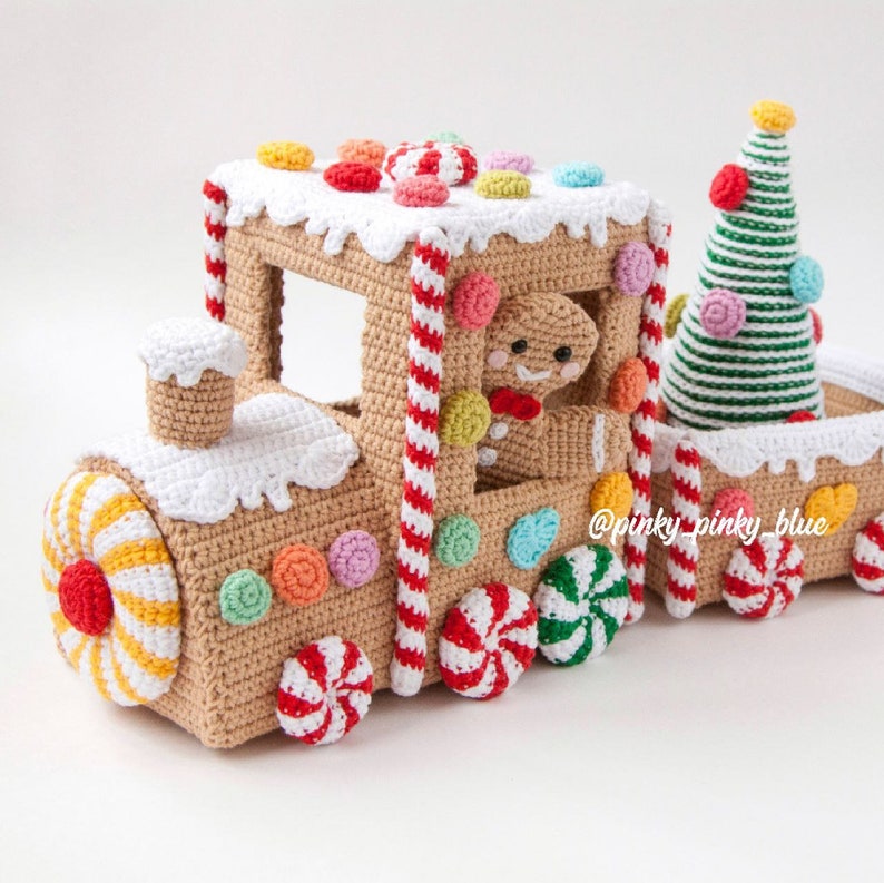 Gingerbread Train Crochet Pattern - Etsy