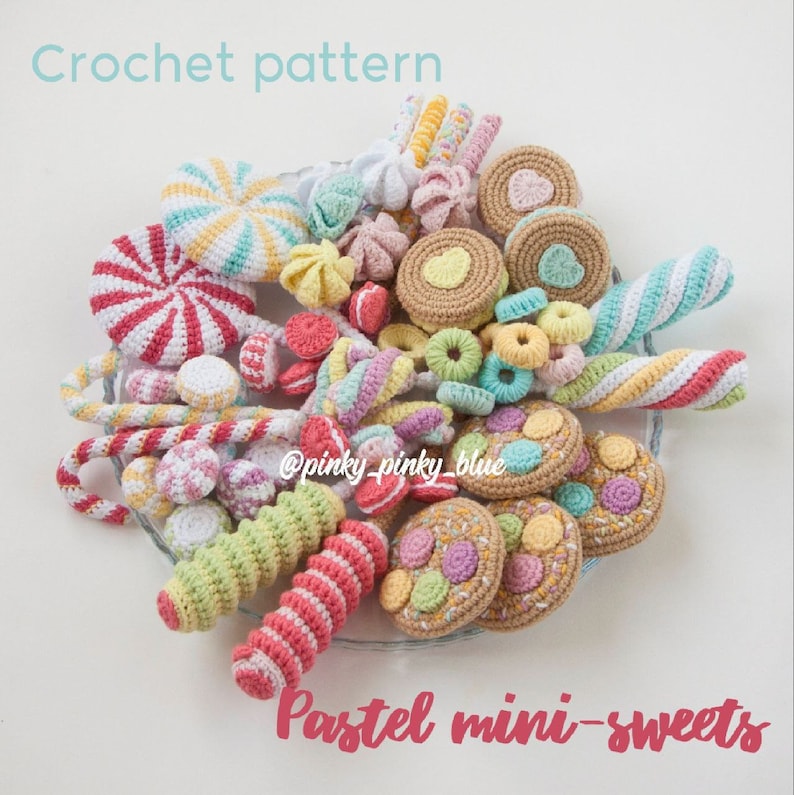 Pastel Mini Sweets Set Crochet Pattern - Etsy