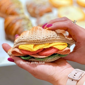 Croissant Sandwich 2 in 1 Crochet Pattern - Etsy