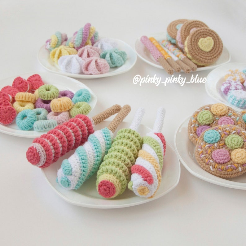 Pastel Mini Sweets Set Crochet Pattern - Etsy