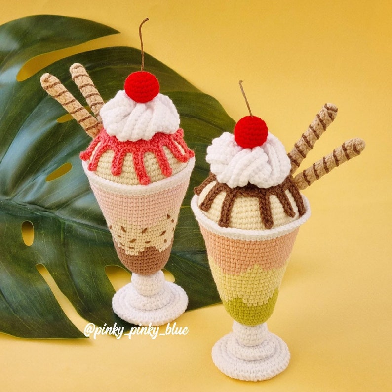 Ice Cream Dessert Crochet Pattern - Etsy