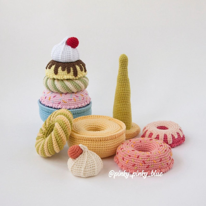 Ice Cream Stacking Toy Crochet Pattern - Etsy