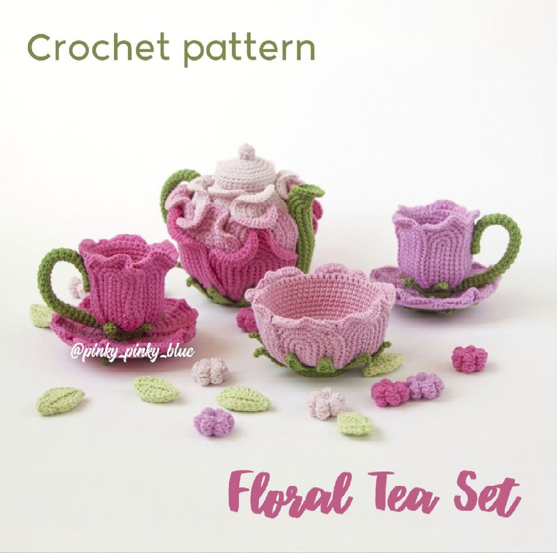 Floral Tea Set Crochet Pattern - Etsy
