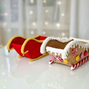Gingerbread Sleight+santa's Sleight Crochet Pattern - Etsy