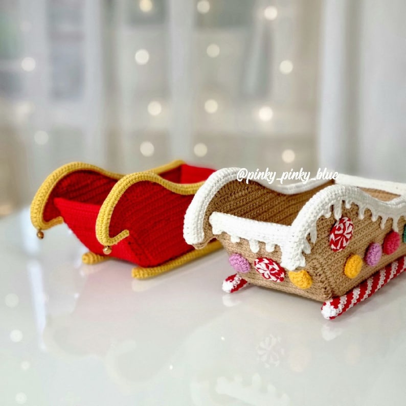 Gingerbread Sleightsanta's Sleight Crochet Pattern - Etsy