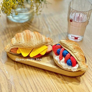 Croissant Sandwich 2 in 1 Crochet Pattern - Etsy