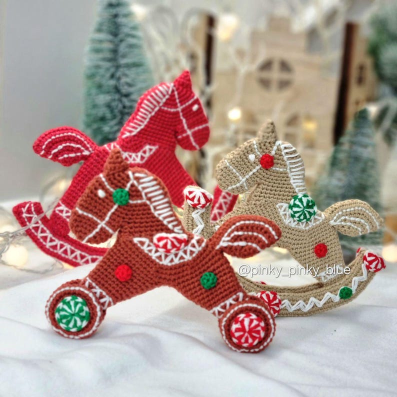 Gingerbread Rocking Horse Crochet Pattern - Etsy