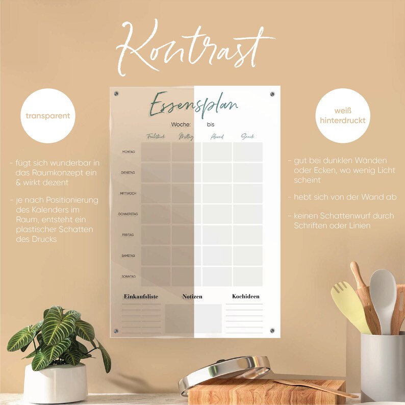 Fully (!) Customizable Vertical Acrylic Calendar, Individually Designed ...