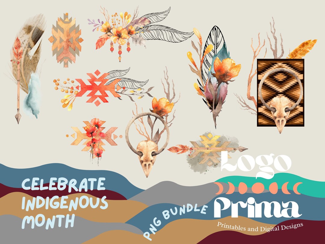 Celebrate Indigenous Month and Culture PNG PDF Sticker Digital Download ...