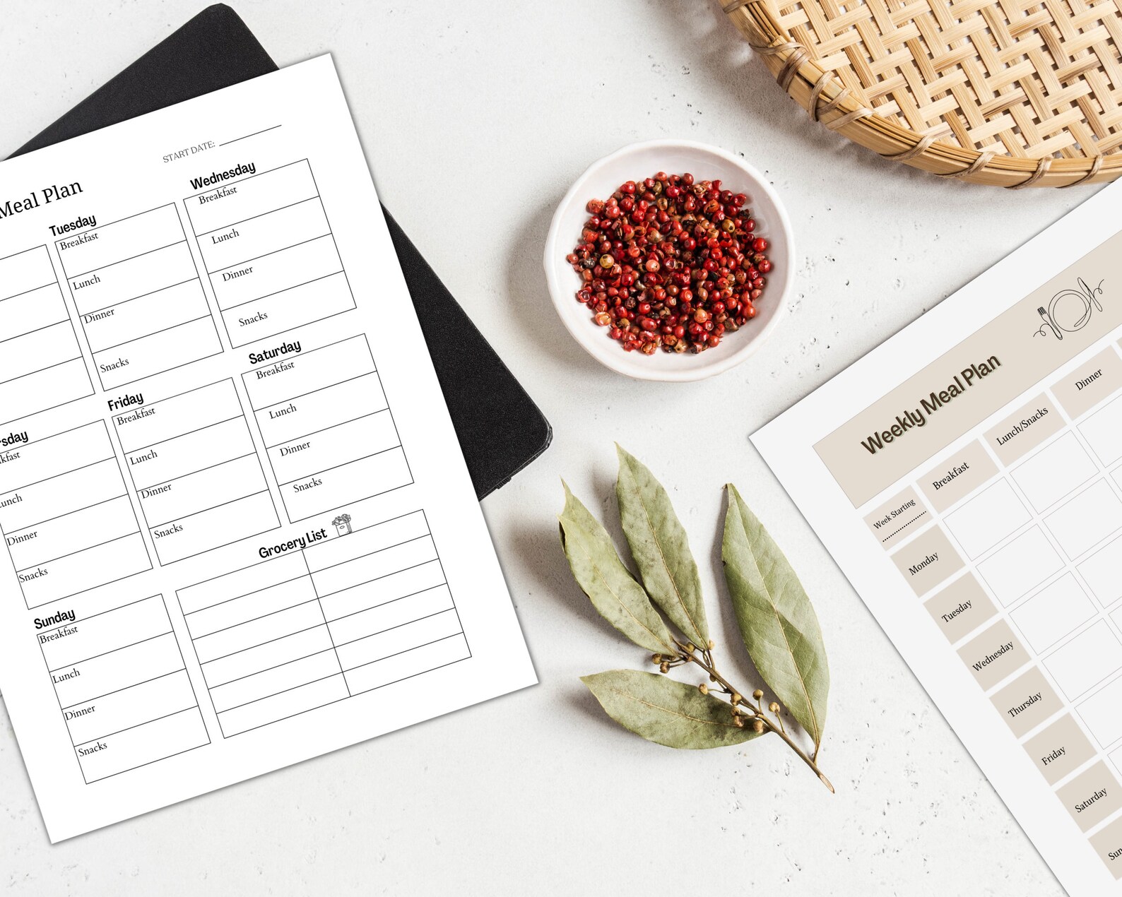 Weekly Meal Planner, Printable Meal Plan, Digital Menu Plan, Food ...