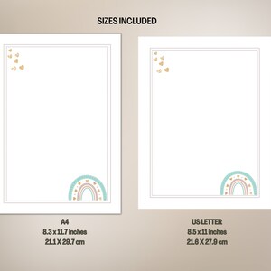 Rainbow Stationery: Lined & Unlined Writing Paper (digital Download) - Etsy