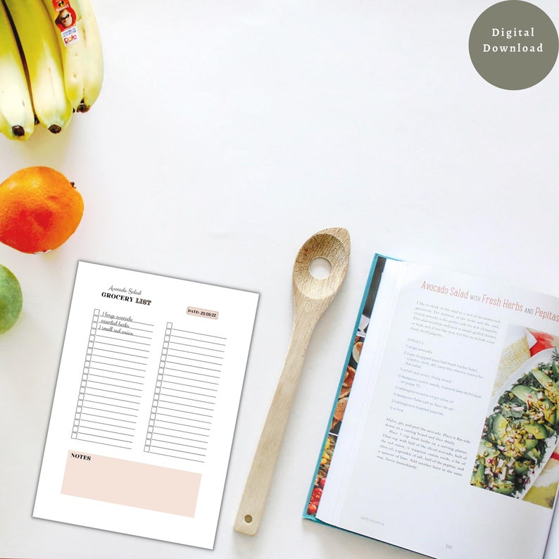 Grocery List Printable/ Digital Canva Grocery Template - Etsy UK