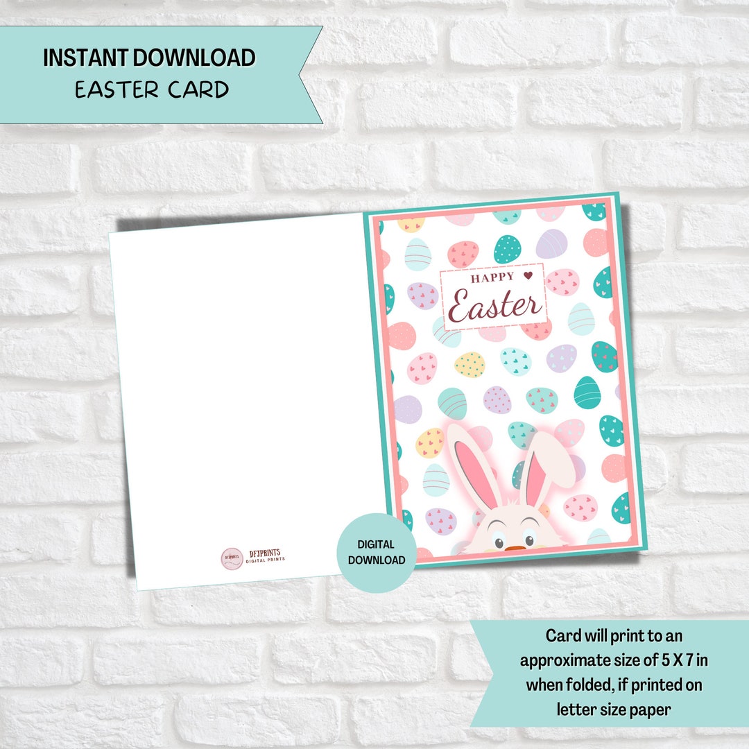 Digital Easter Cards, Easter Cards, Instant Download Easter Cards ...
