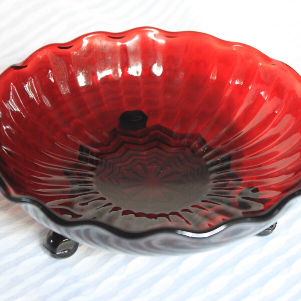 Red Candy Dish - Etsy