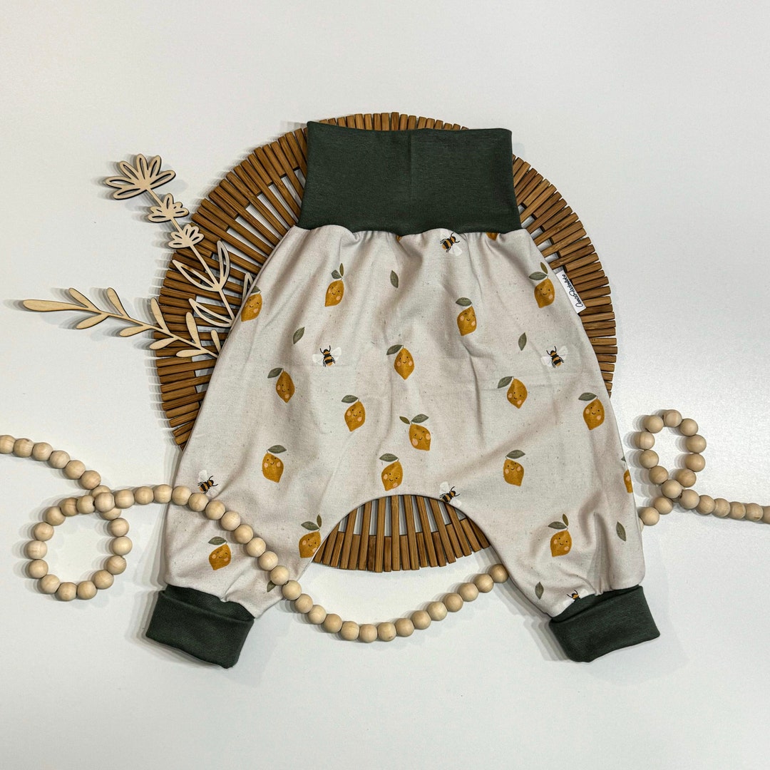 Pump Pants Set With Lemons Neutral Baby Clothes for Spring and Summer ...