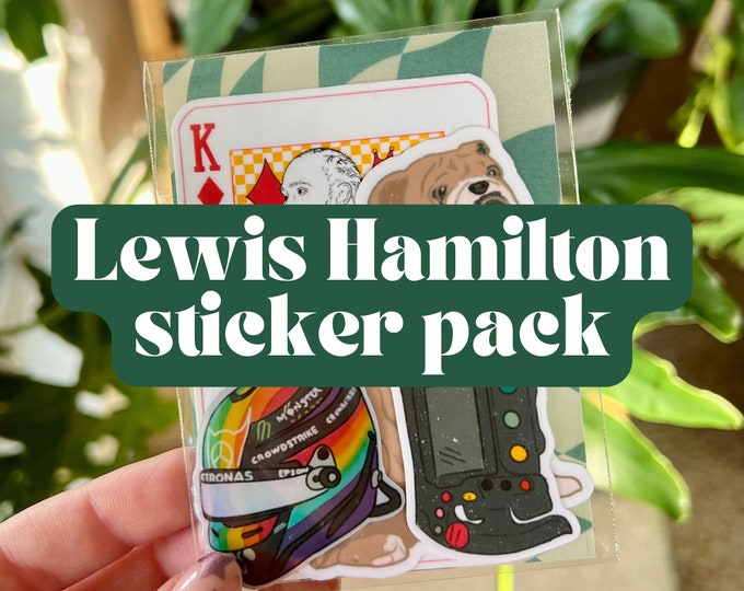 Lewis Hamilton Sticker Pack | F1 Sticker for Notebooks, Laptops, and ...