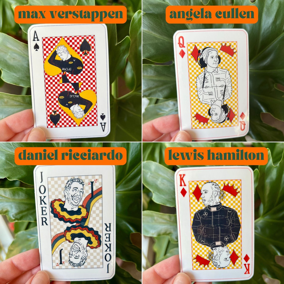 Motorsport Driver Playing Card Stickers | F1 Sticker for Laptops and ...