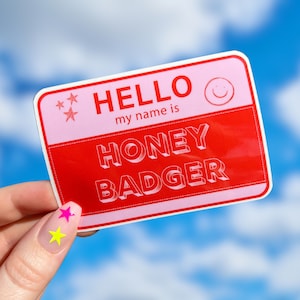 F1 Sticker Hello My Name is Honey Badger, Daniel Ricciardo Sticker ...