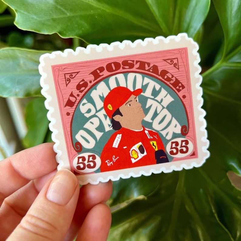 Carlos Sainz "smooth Operator" Stamp Sticker | Cute Formula One ...
