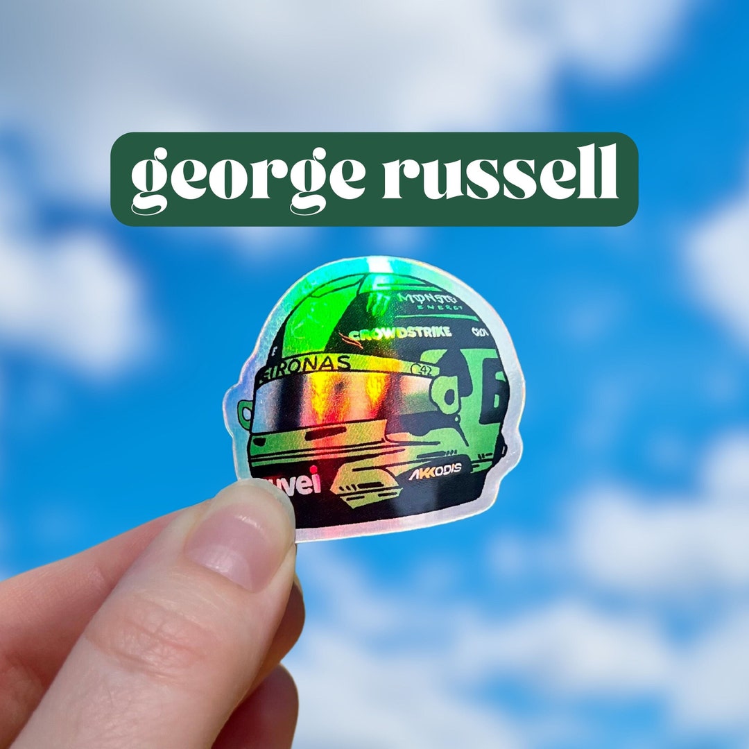 George Russell Mini Helmet Sticker | Cute Formula One Sticker for ...