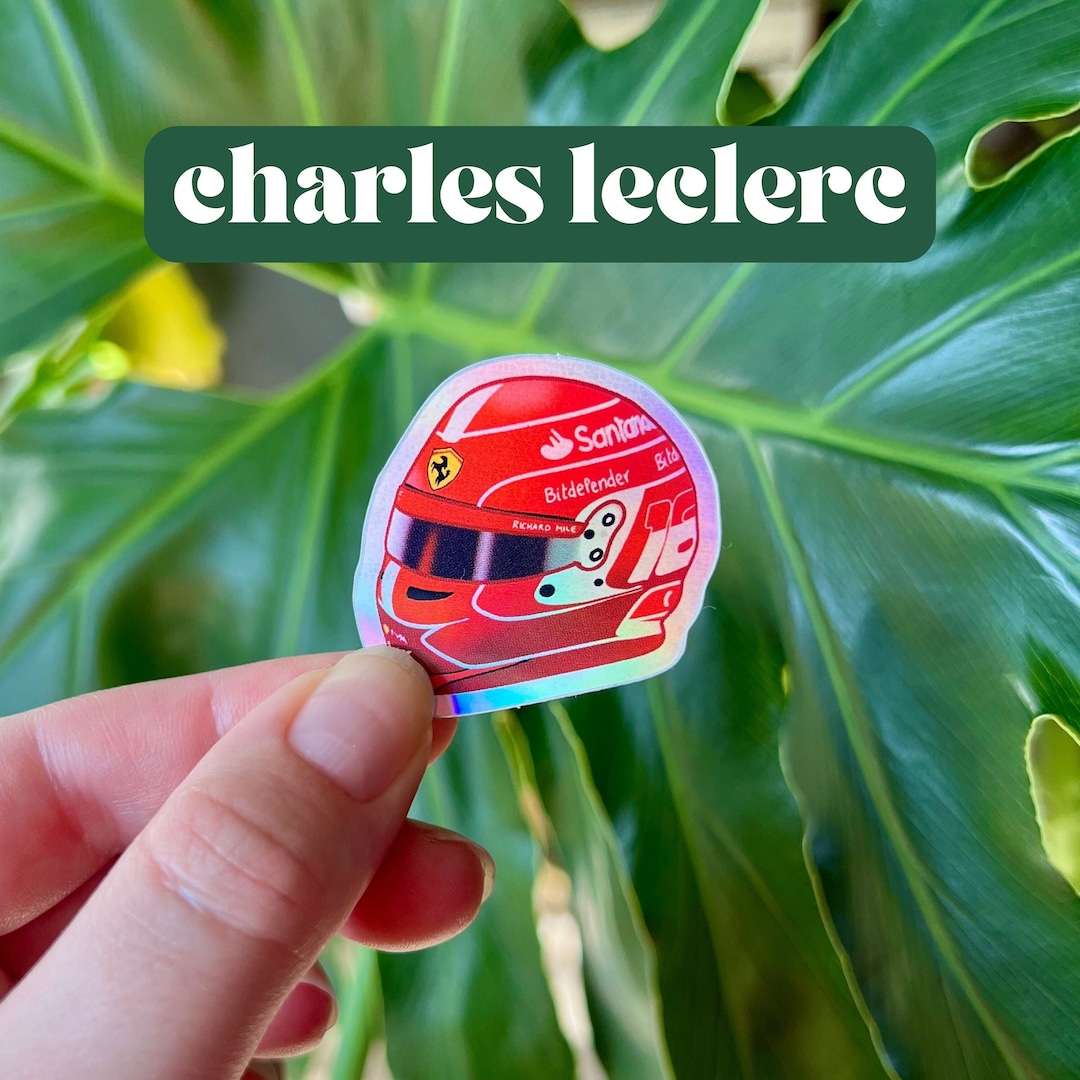 Charles Leclerc Mini Helmet Sticker | Cute Formula One Sticker for ...