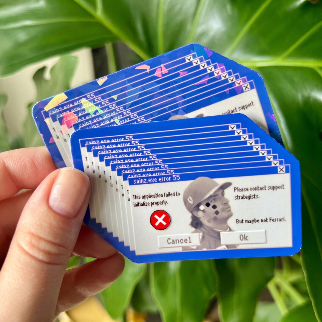 Carlos Sainz Jr. exe.error Sticker Cute Formula - Etsy