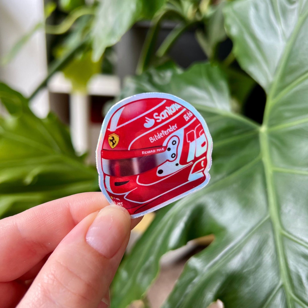 Charles Leclerc Mini Helmet Sticker Cute Formula One Sticker - Etsy