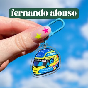 Driver Helmet Acrylic Charms | F1 Driver Keychains for Backpacks, Bags ...