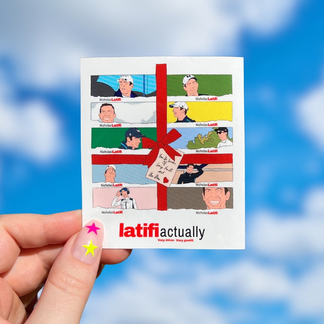 F1 "latifi Actually" Sticker | Funny F1 Sticker for Laptops and Water ...