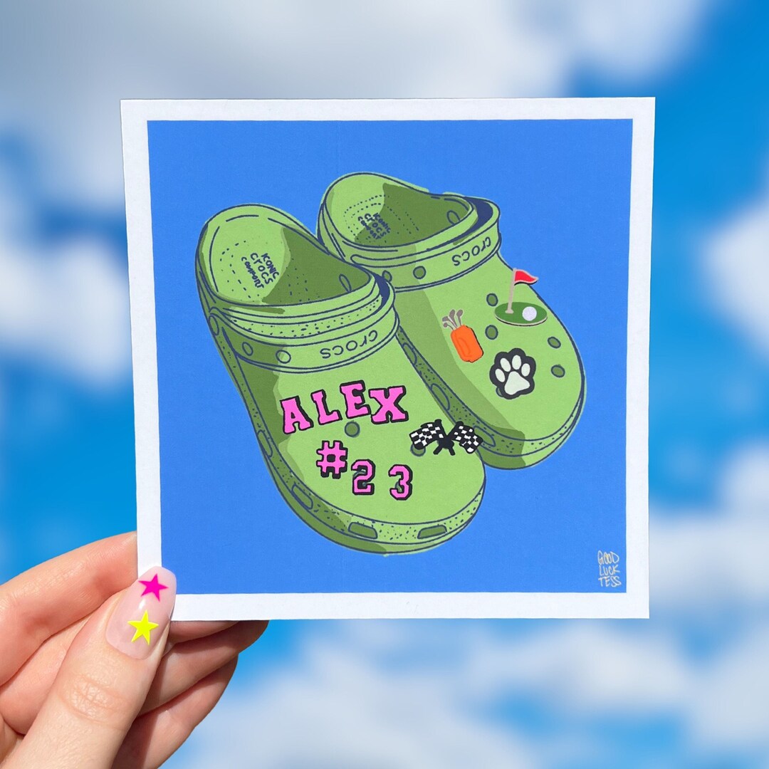 Alex Albon Crocs Print Cute Formula One Print for Room/office Decor ...