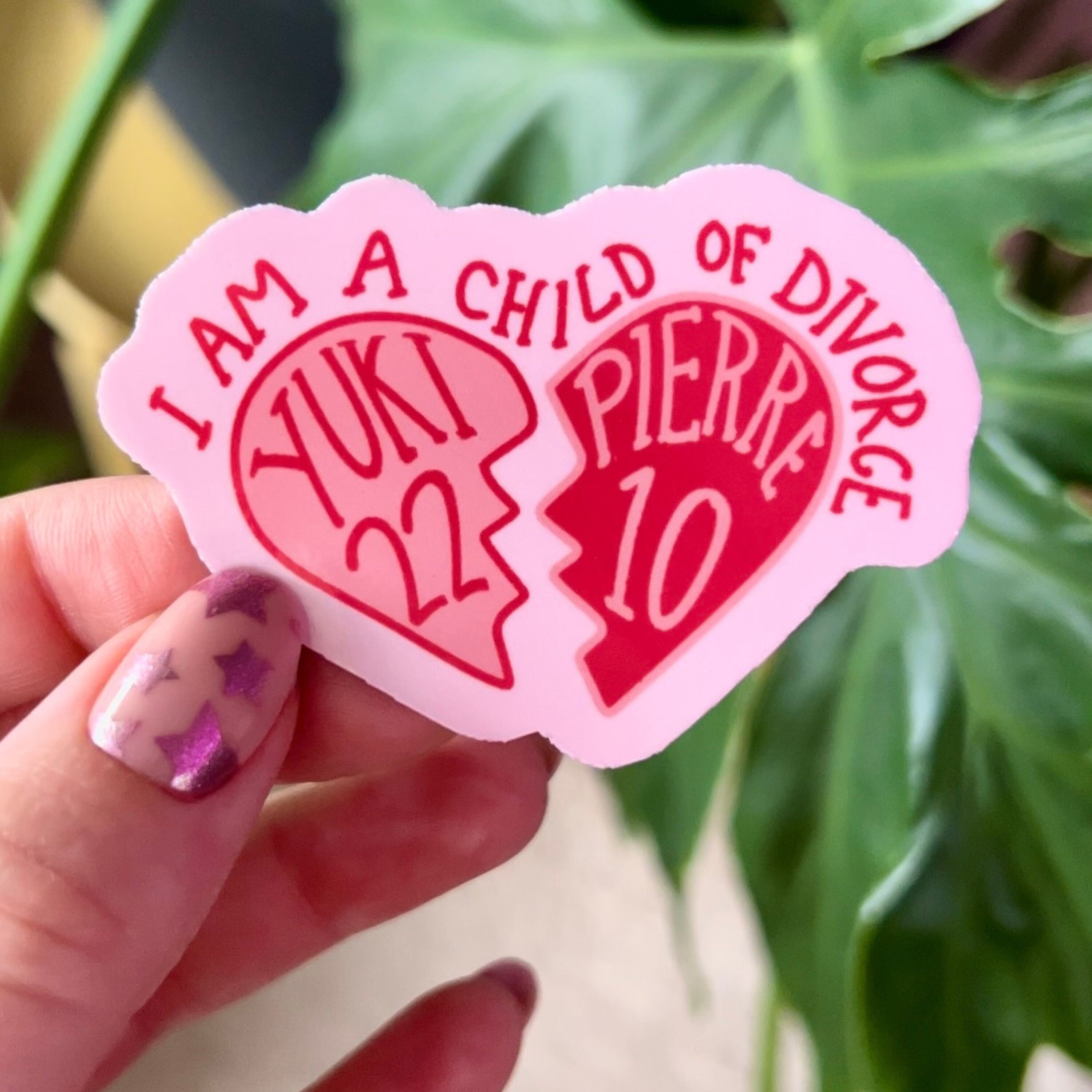 Yuki and Pierre child of Divorce Sticker Cute - Etsy