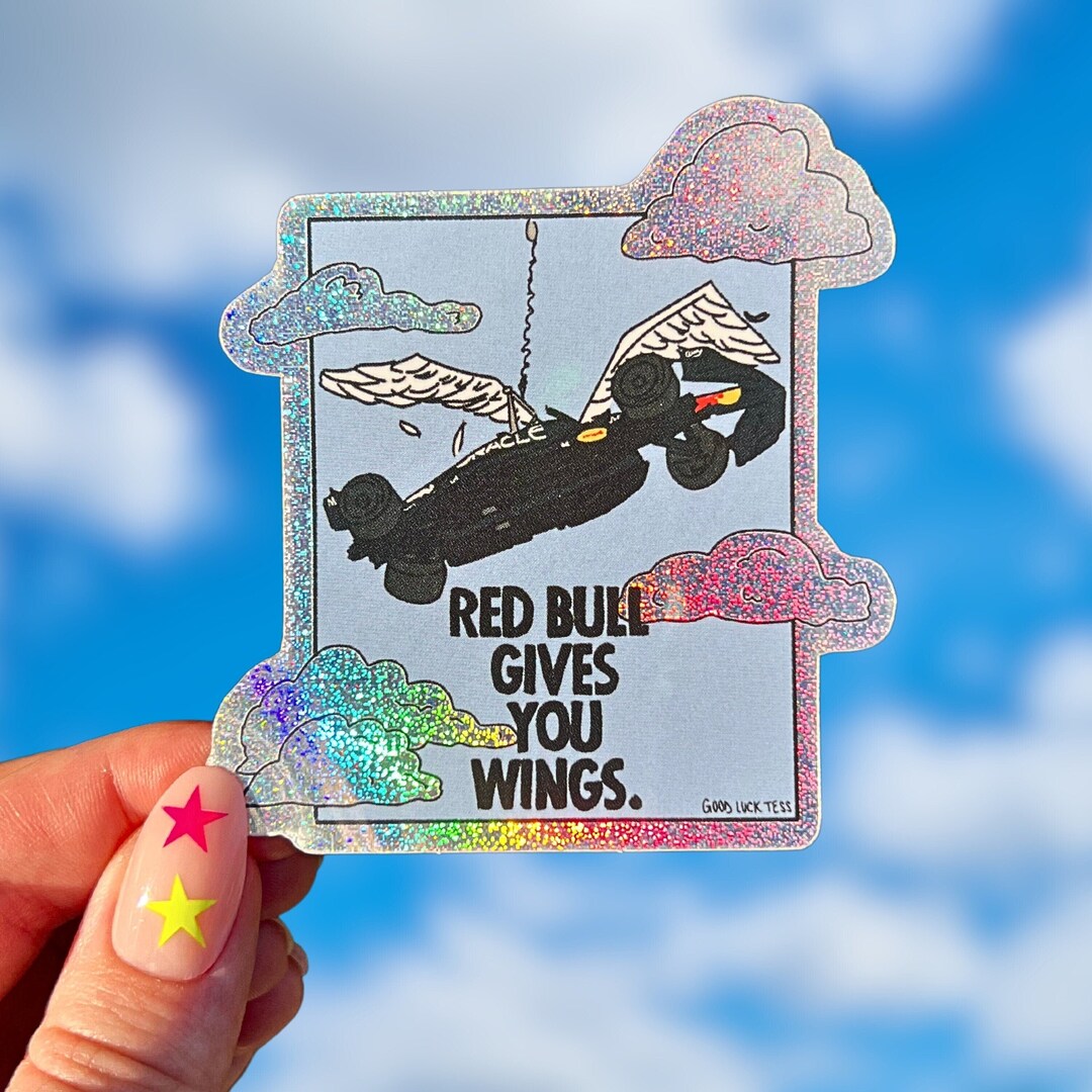 F1 Sticker | RB Gives You Wings Sticker | Cute F1 Sticker for Notebooks ...