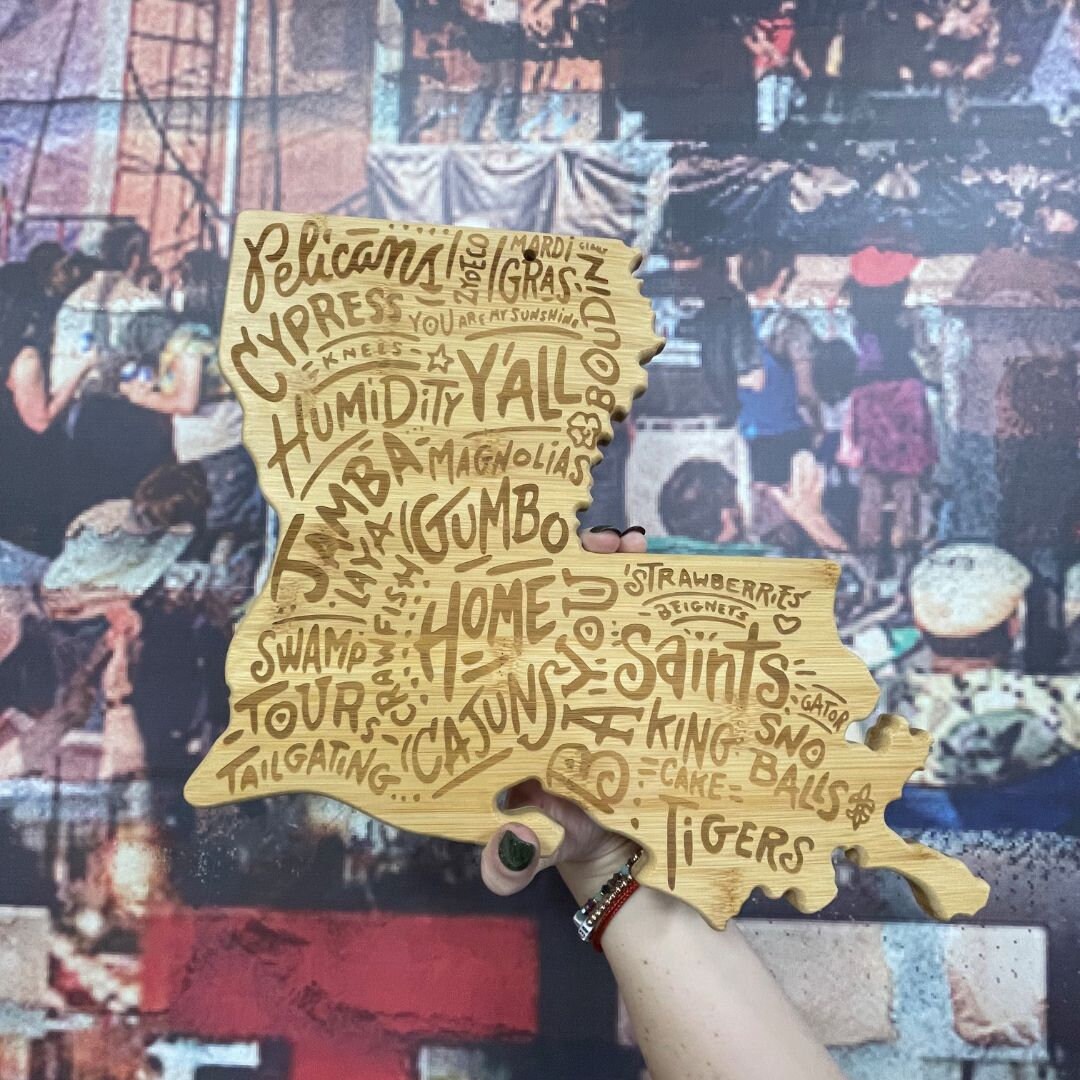 Louisiana Cutting Board. Louisiana Pride. Louisiana Culture Display ...