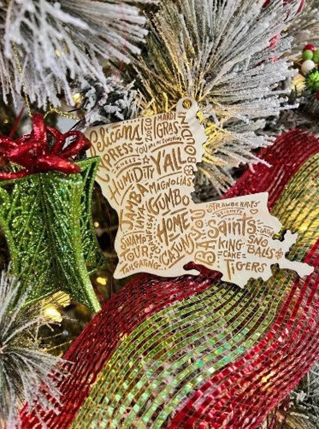 Cajun Christmas Ornament. Louisiana Engraved Ornament. Louisiana Pride ...
