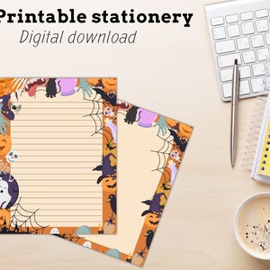 Halloween Stationery, Halloween Orange Notepad, Halloween Letter ...