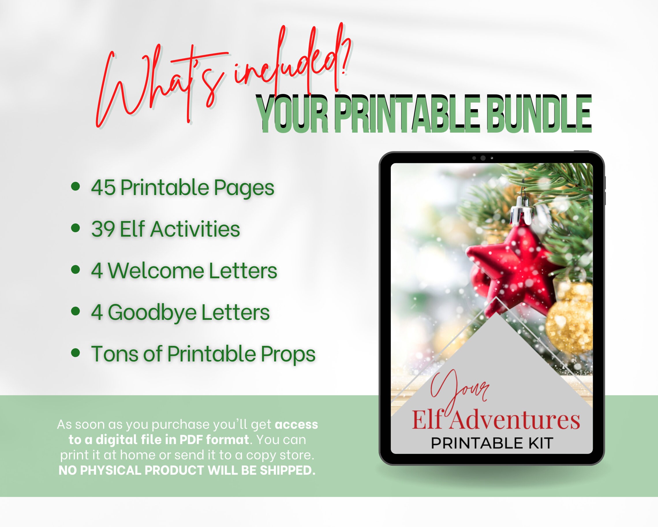 Elf Adventures Printable Kit | Includes Ideas and Printable Props for ...