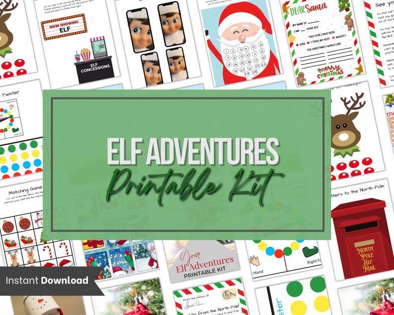 Elf Adventures Printable Kit | Includes Ideas and Printable Props for ...