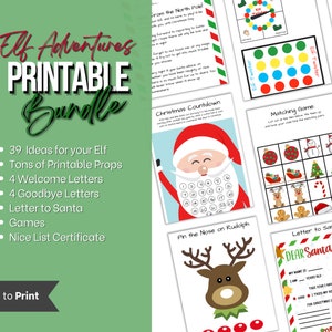 Elf Adventures Printable Kit | Includes Ideas and Printable Props for ...
