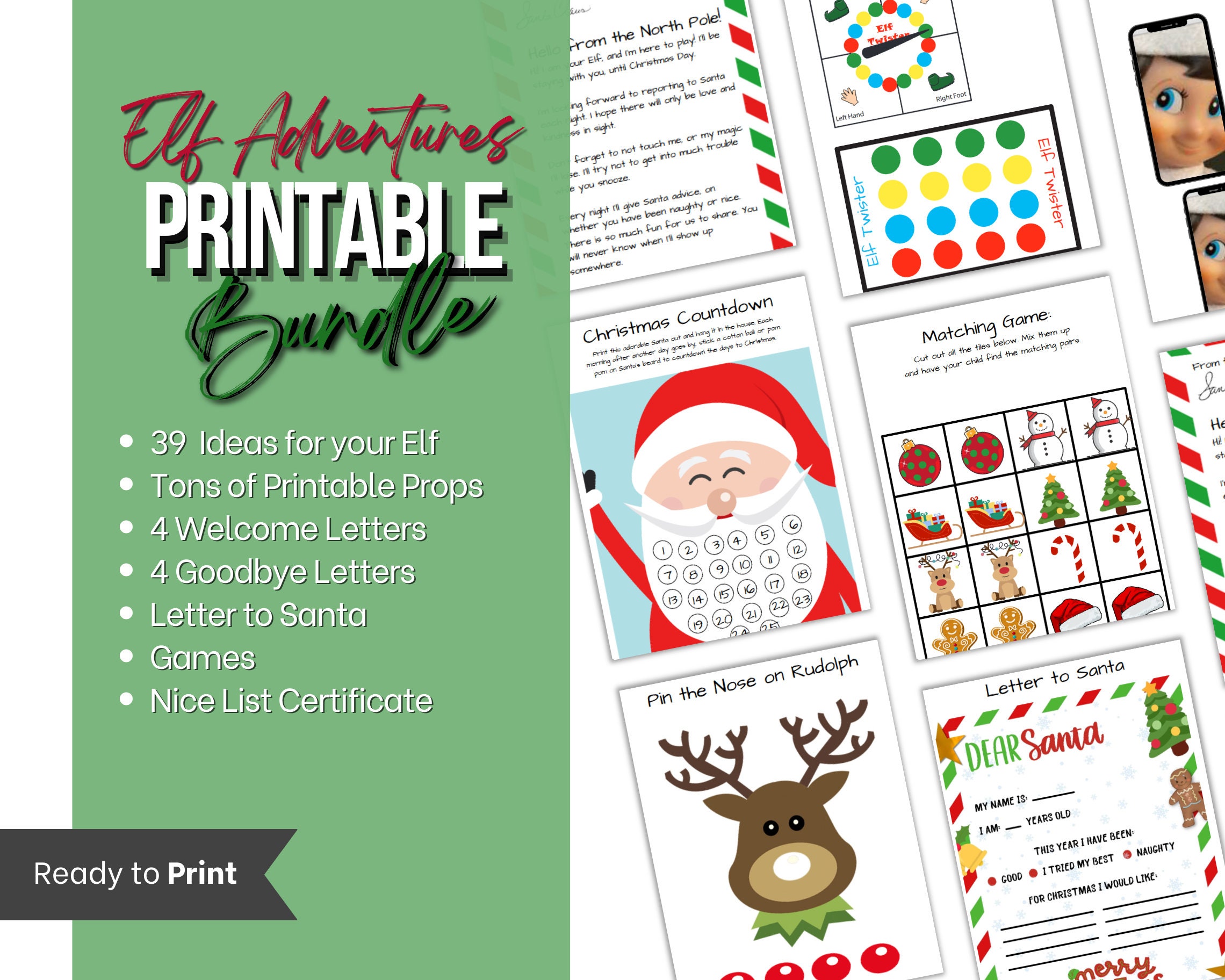 Elf Adventures Printable Kit | Includes Ideas and Printable Props for ...