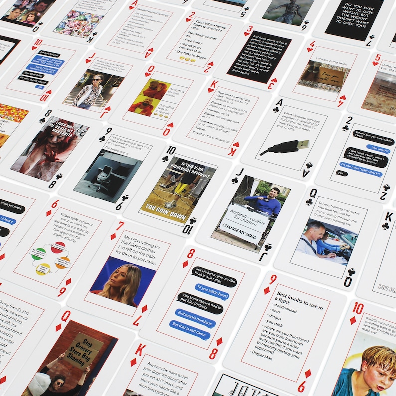 Meme Theme Playing Cards - 54 Uniquely Funny Cards. A Clever and Fun ...