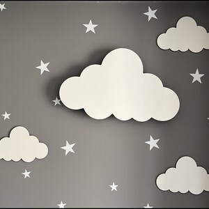 Cloud Wall Lamp, Cloud Night Light, Cloud Wall Art, Nursery Wall Decor ...