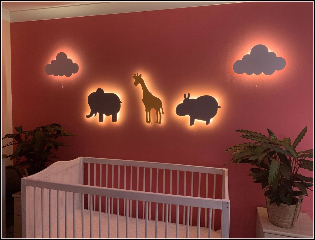 Hippo Lamp, Safari Lamp, Nursery Wall Decor, Kids Wall Lamp, Safari ...