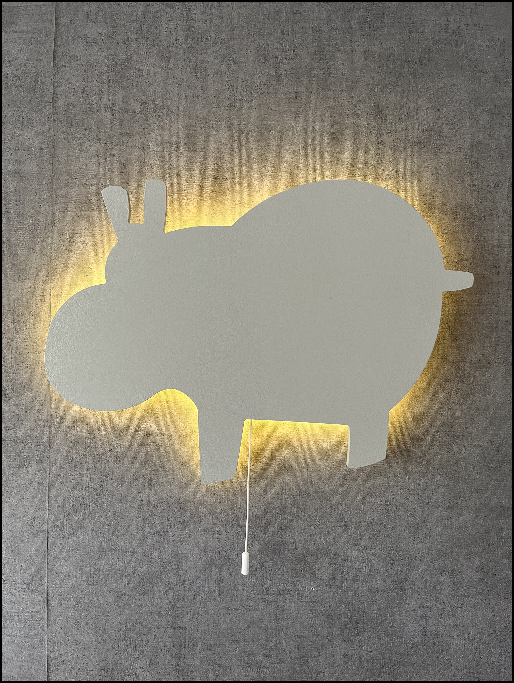 Giraffe Lamp or Elephant Lamp or Dinosaur Lamp or Hippo Lamp, Safari ...