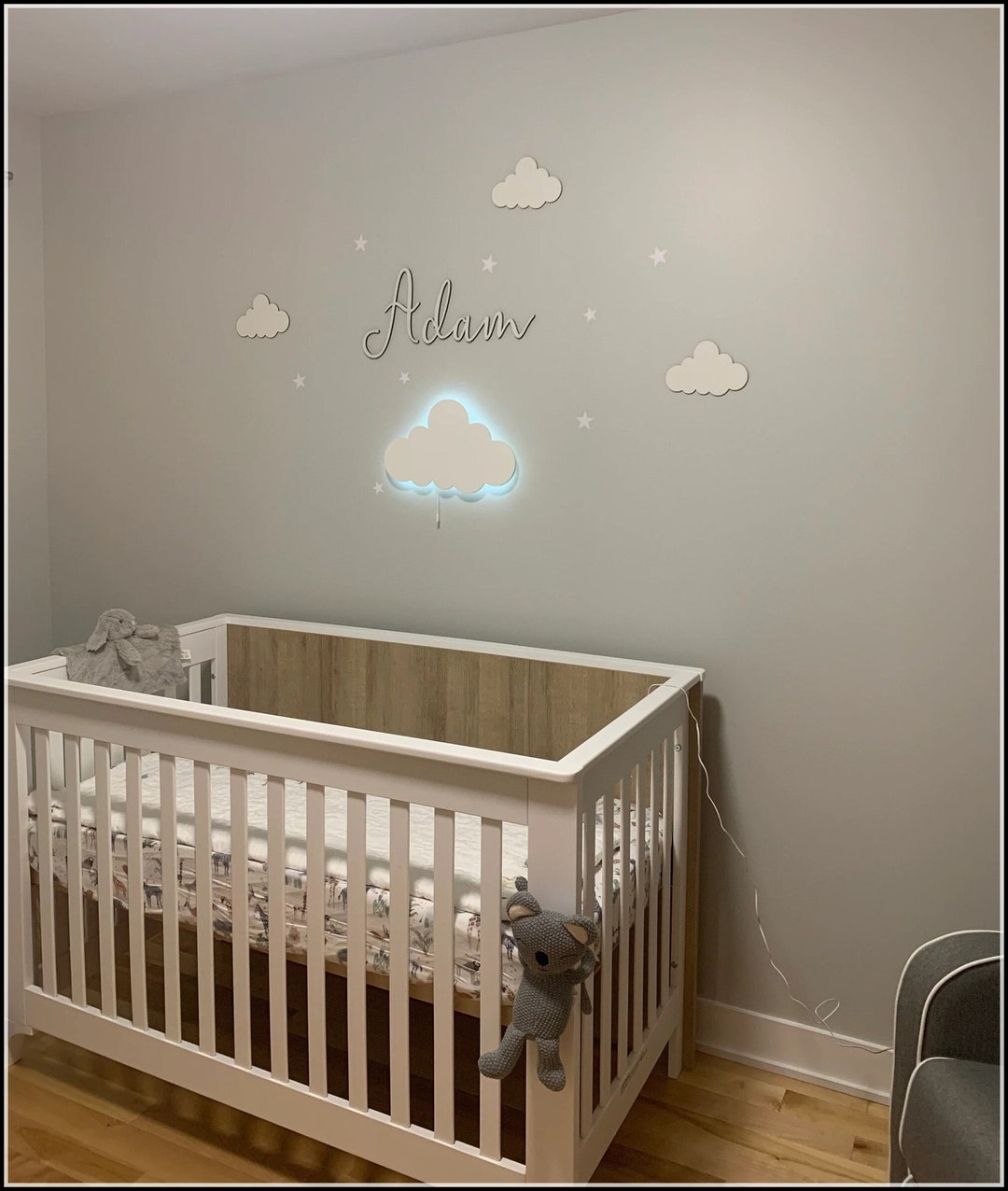 Cloud Wall Lamp, Cloud Night Light, Cloud Wall Art, Nursery Wall Decor ...
